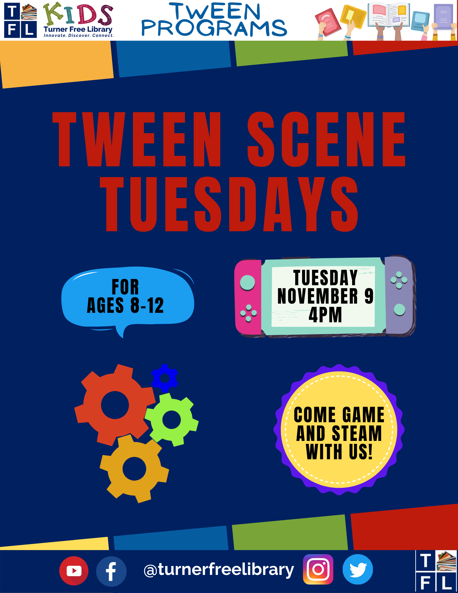 Tween Scene Tuesdays | Turner Free Library