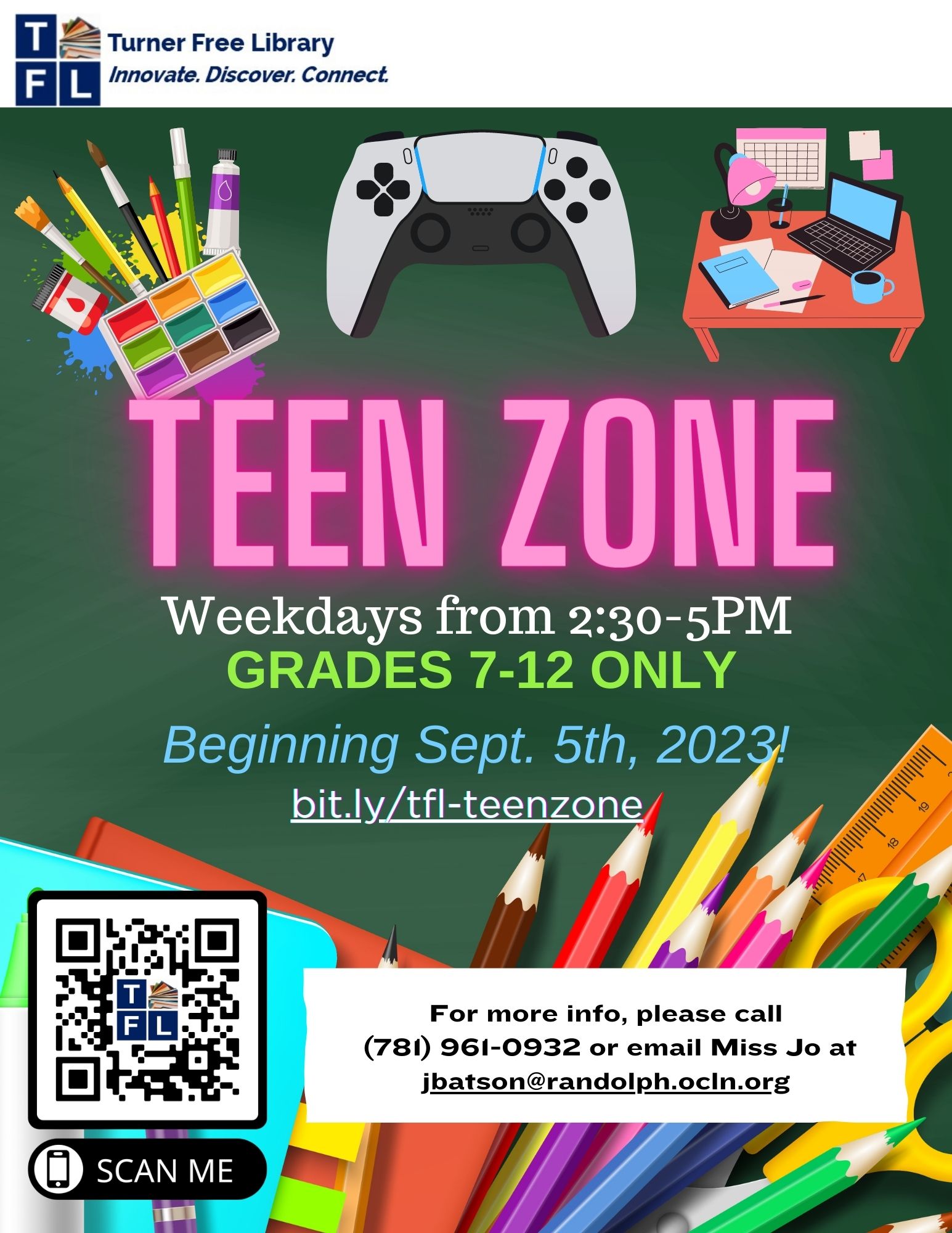Teen Zone | Turner Free Library
